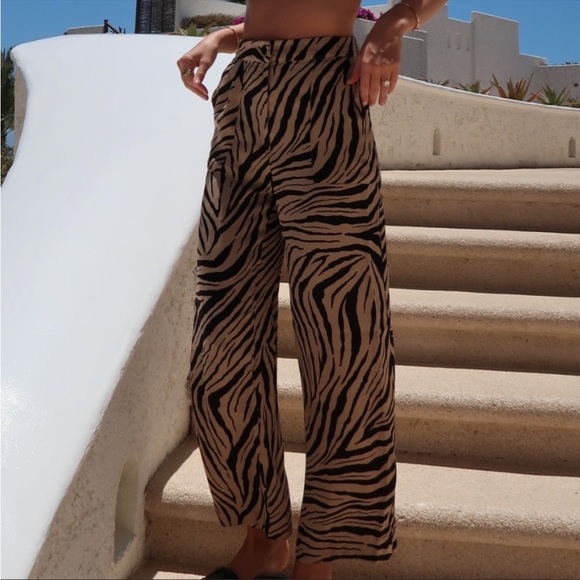 Zara | Pants & Jumpsuits | Zara Zebra Cargo Style Pants | Poshmark
